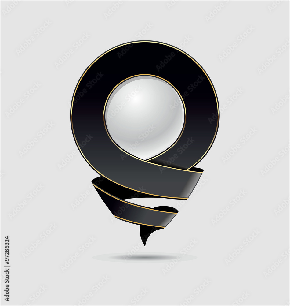 3D Location Icon. Black Color Stock Vector | Adobe Stock