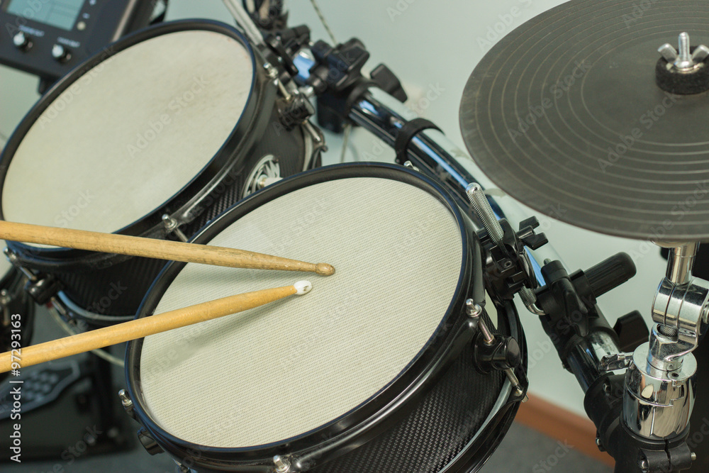 Wooden sticks beat the drums Stock Photo | Adobe Stock