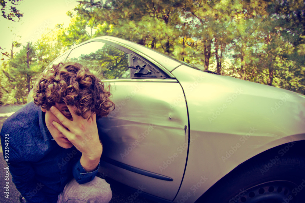 Car Crash Facial Expression Stock Photo | Adobe Stock
