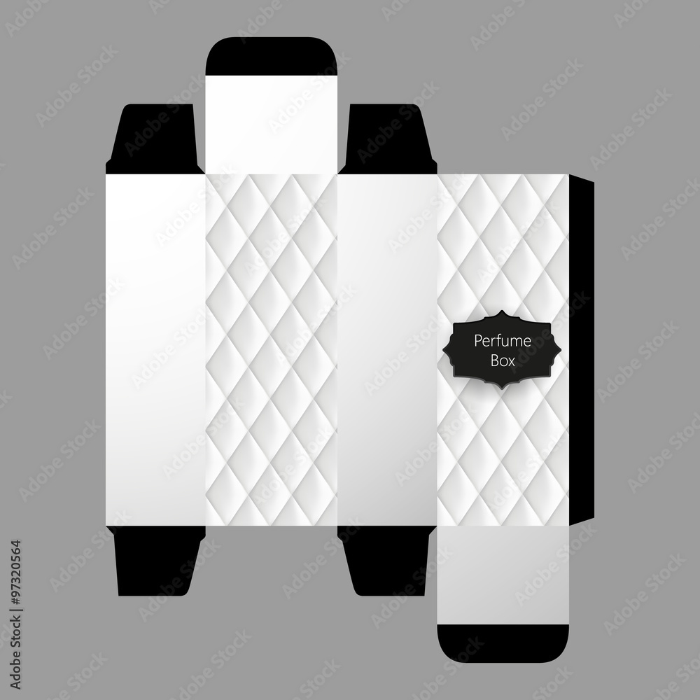 Perfume Box Template Design, Vector, Stock Vector | Adobe Stock