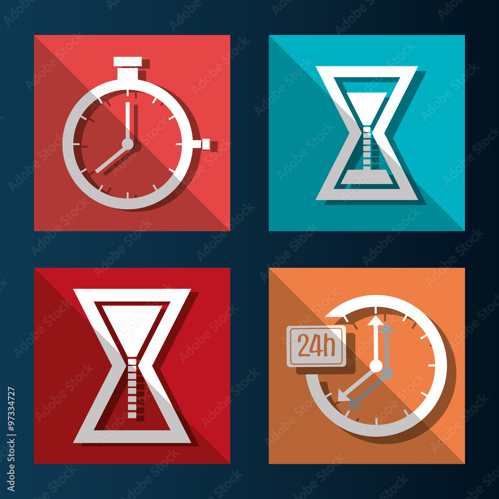 Time,clock, watch icon Stock-Vektorgrafik | Adobe Stock