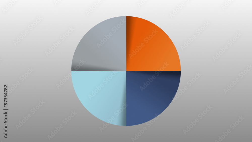 Circle diagram four result category chart for presentation. powerpoint ...