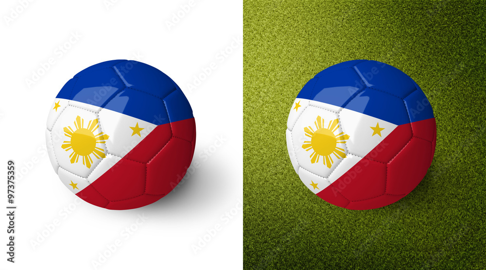 3d realistic soccer ball with the flag of the Philippines on it ...