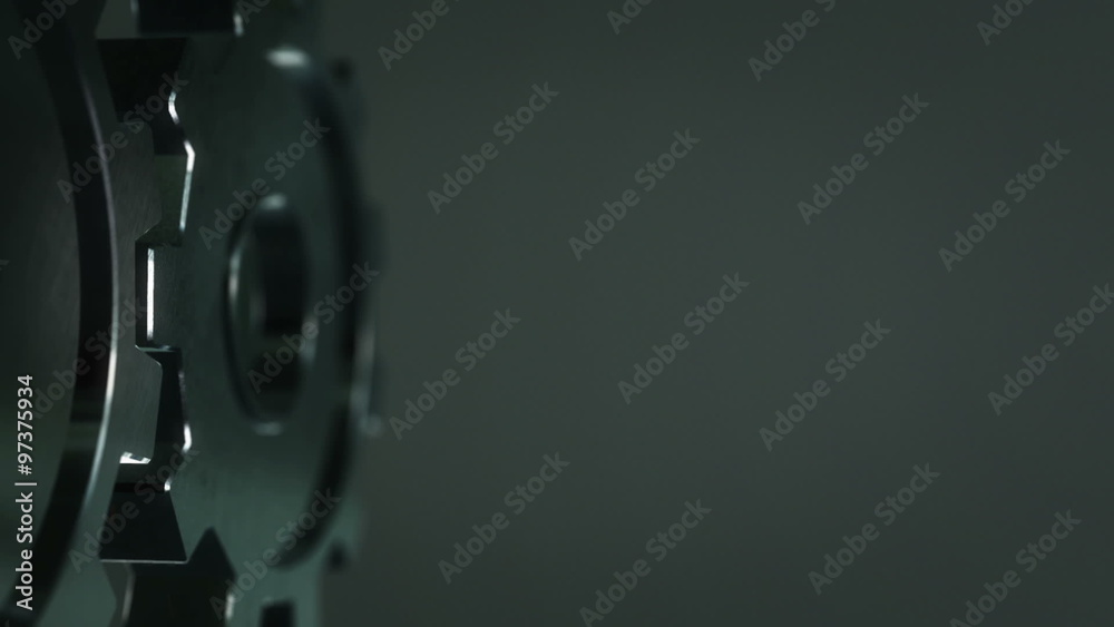 Cog wheels on gears grinding together animation background Stock Video ...