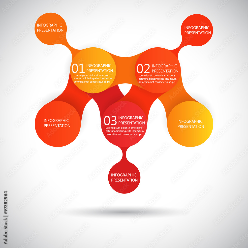 vector infographics metaball round diagram template for business ...