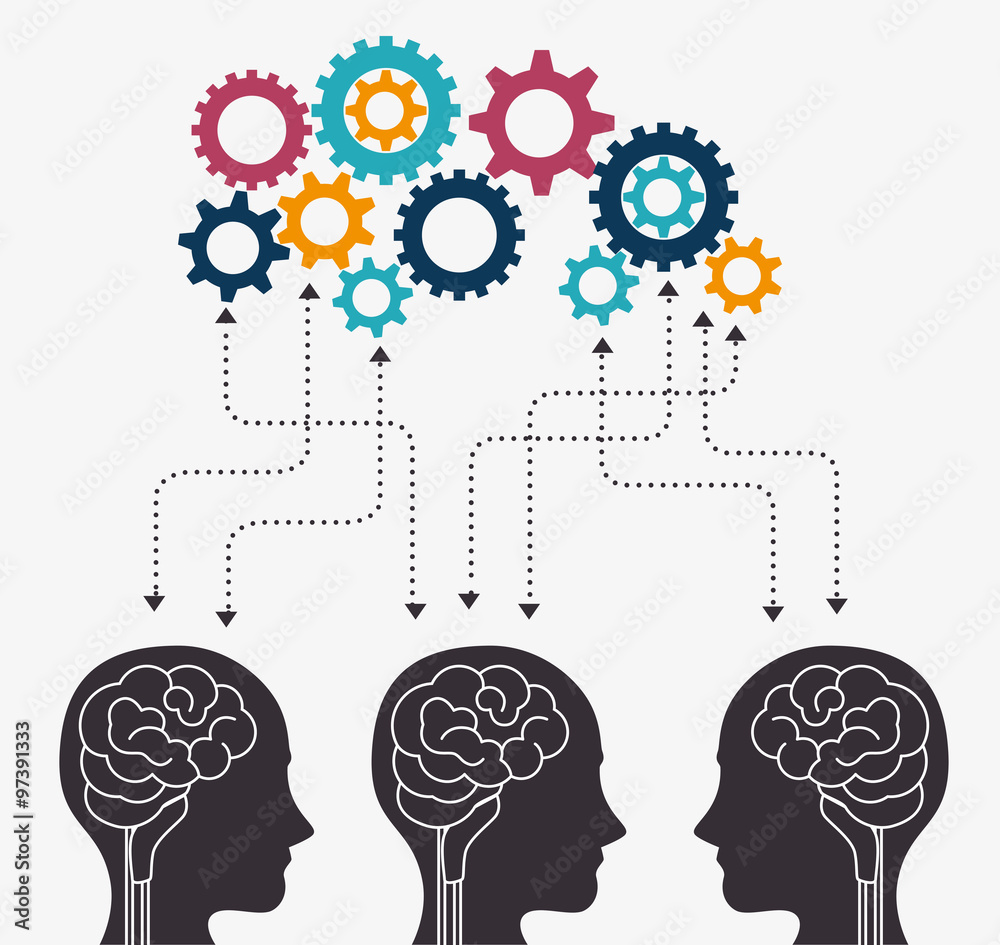 Intelligence of the human brain Stock Vector | Adobe Stock