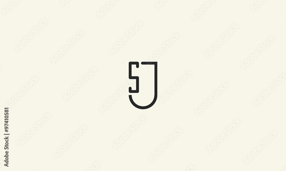 letter sj or js logo Stock Vector | Adobe Stock