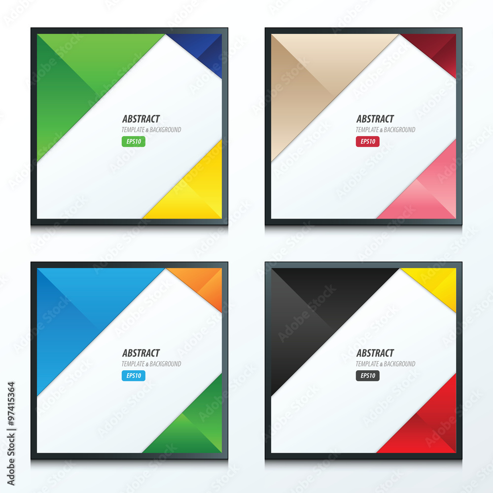 background dimension modern 4 style set Stock Vector | Adobe Stock