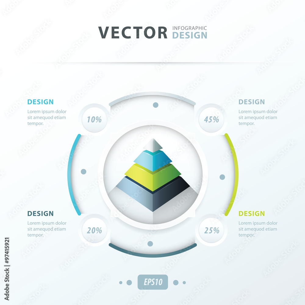 pyramid infographic Stock Vector | Adobe Stock