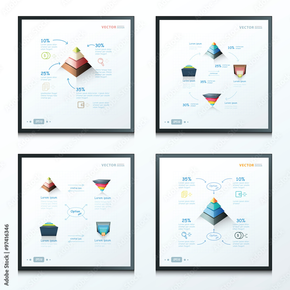 pyramid infographic design, arrow draw design Stock Vector | Adobe Stock