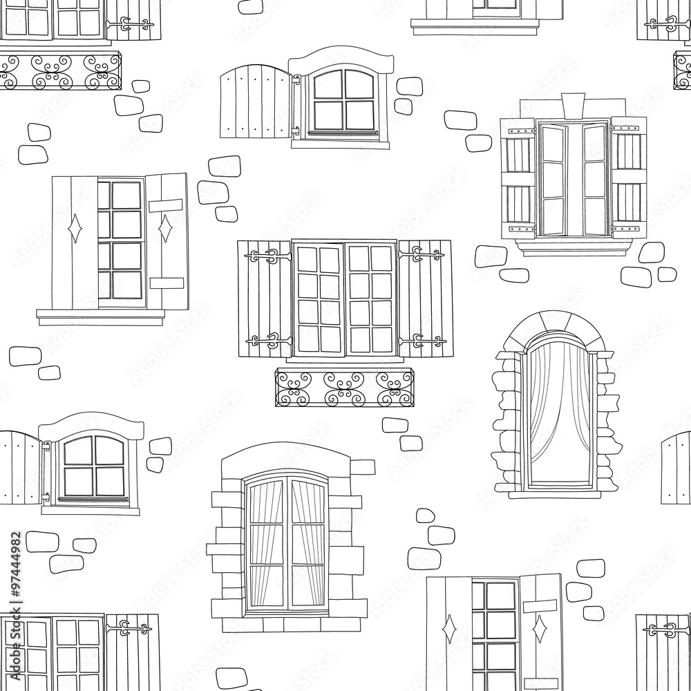 Vintage Window Drawing