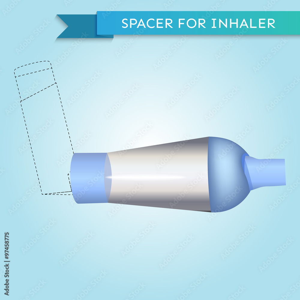 Spacer for inhaler in vector Stock Vector | Adobe Stock