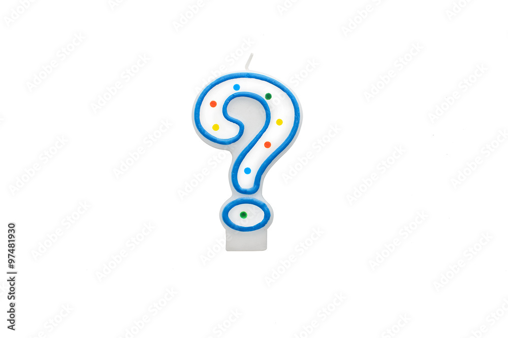 birthday candle in the form of a question mark. candle question mark ...