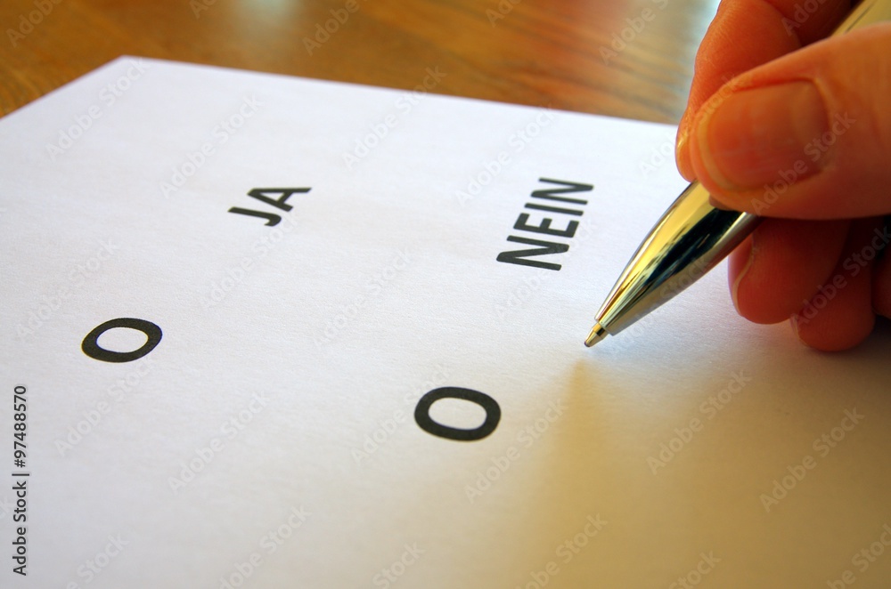 Ja oder nein Stock-Foto | Adobe Stock