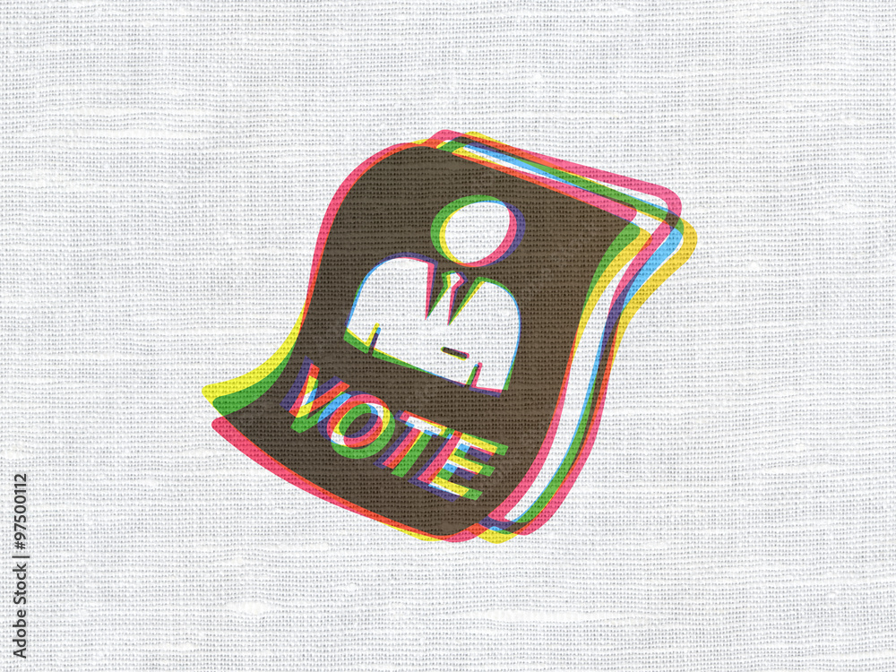 Political concept: Ballot on fabric texture background Stock ...