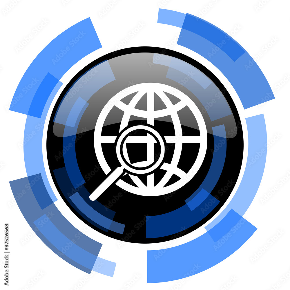search black blue glossy web icon Illustration Stock | Adobe Stock