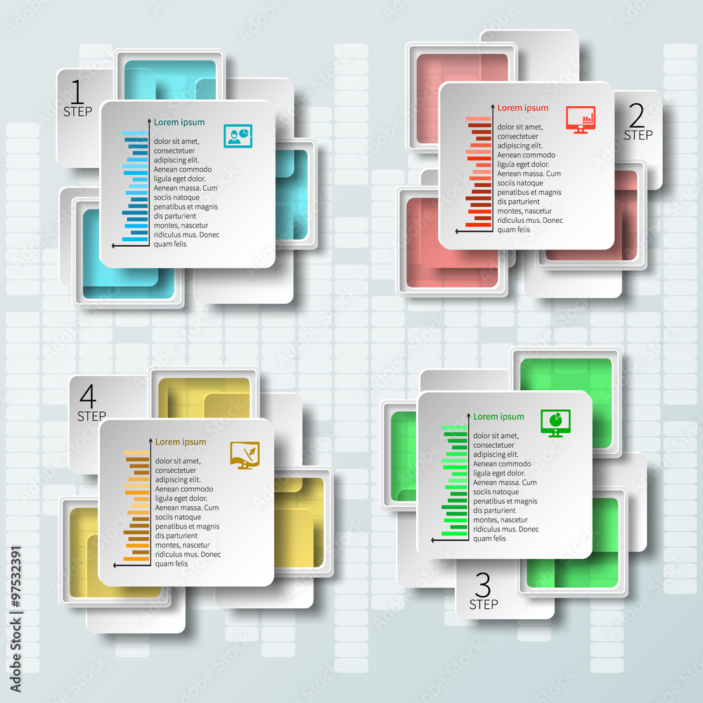 Abstract 3D Paper Infographics Stock Vector | Adobe Stock