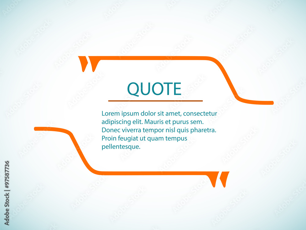 Quote text bubble. Quote template vector. Cloud quotes. Your slo Stock ...