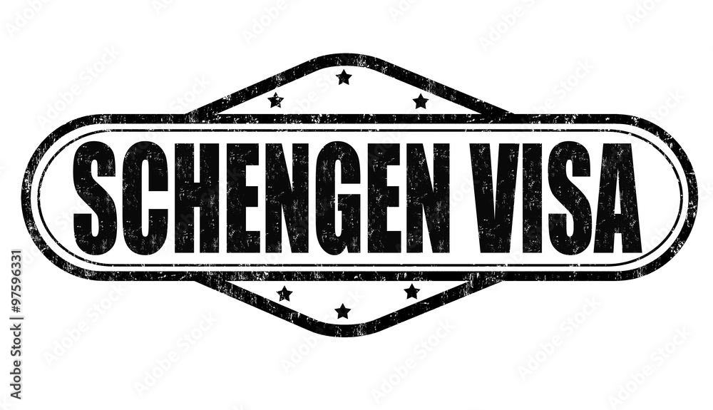 Schengen visa stamp Stock Vector | Adobe Stock