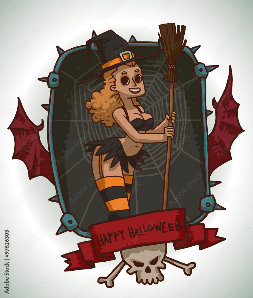 Cartoon Skull And Crossbones Girl