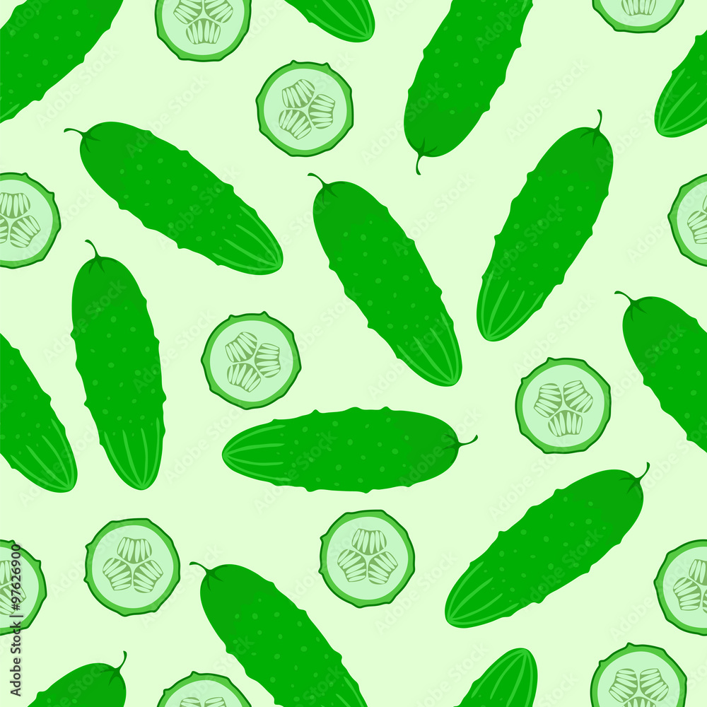 Cucumber seamless background wall mural wallpaper | Muraledesign.com