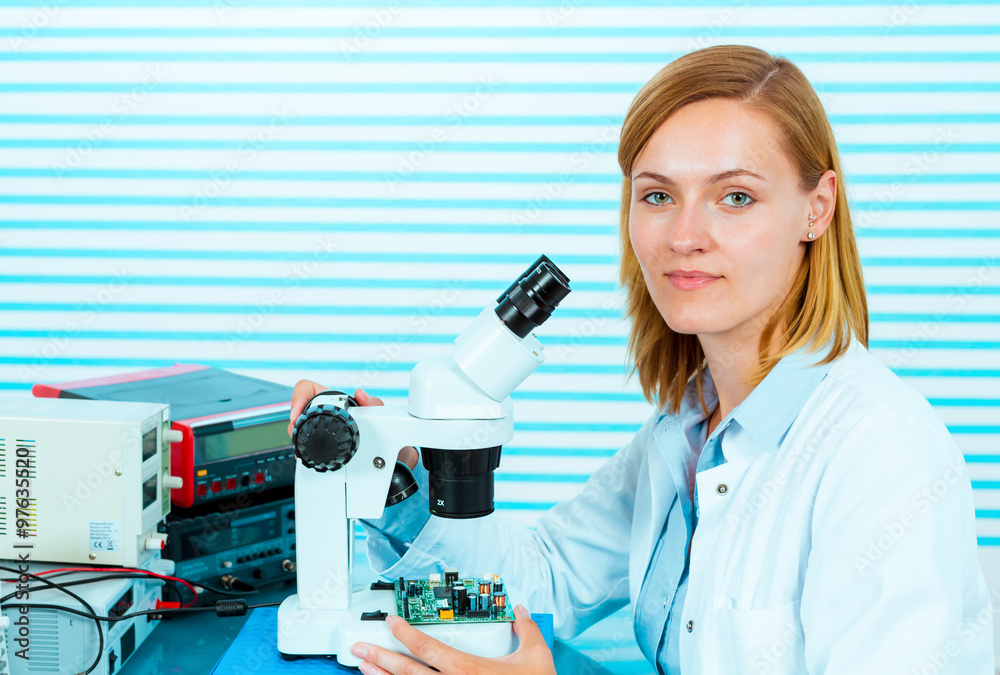 Silicon wafers production, photolithography Stock Photo | Adobe Stock