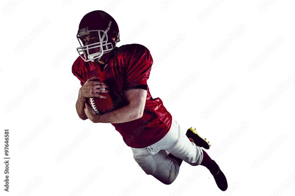 American football player scoring a touchdown Stock Photo | Adobe Stock
