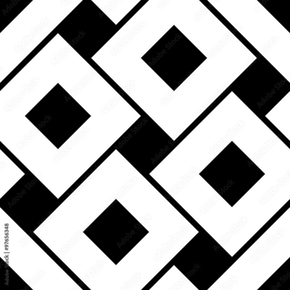 Vector Modern Seamless Geometry Pattern Squares Black And White Abstract Geometric Background