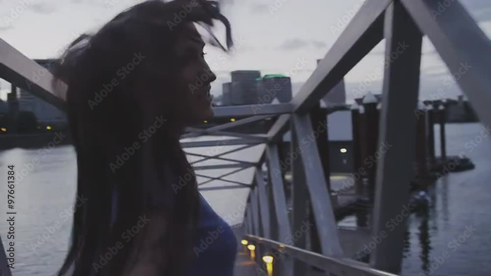 First person view of holding hands with a beautiful girl as she walks ...