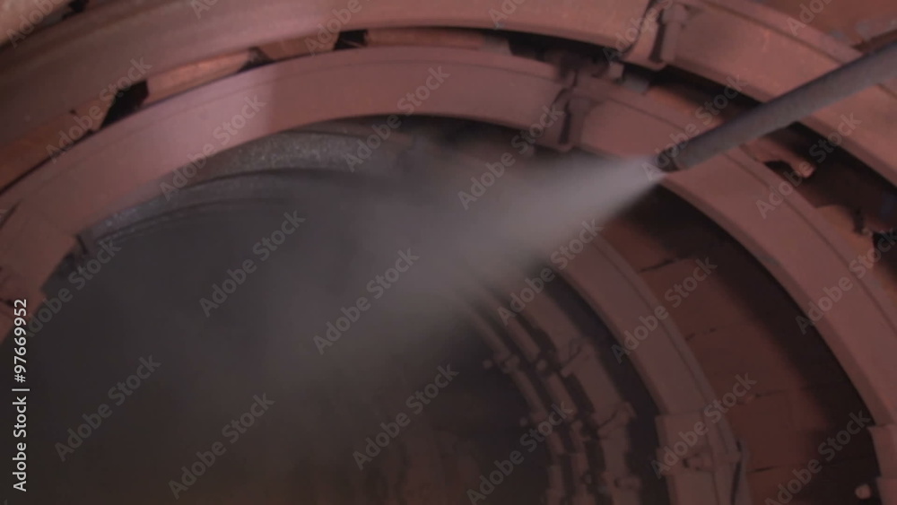 Work in the mine dust suppression system Stock Video | Adobe Stock