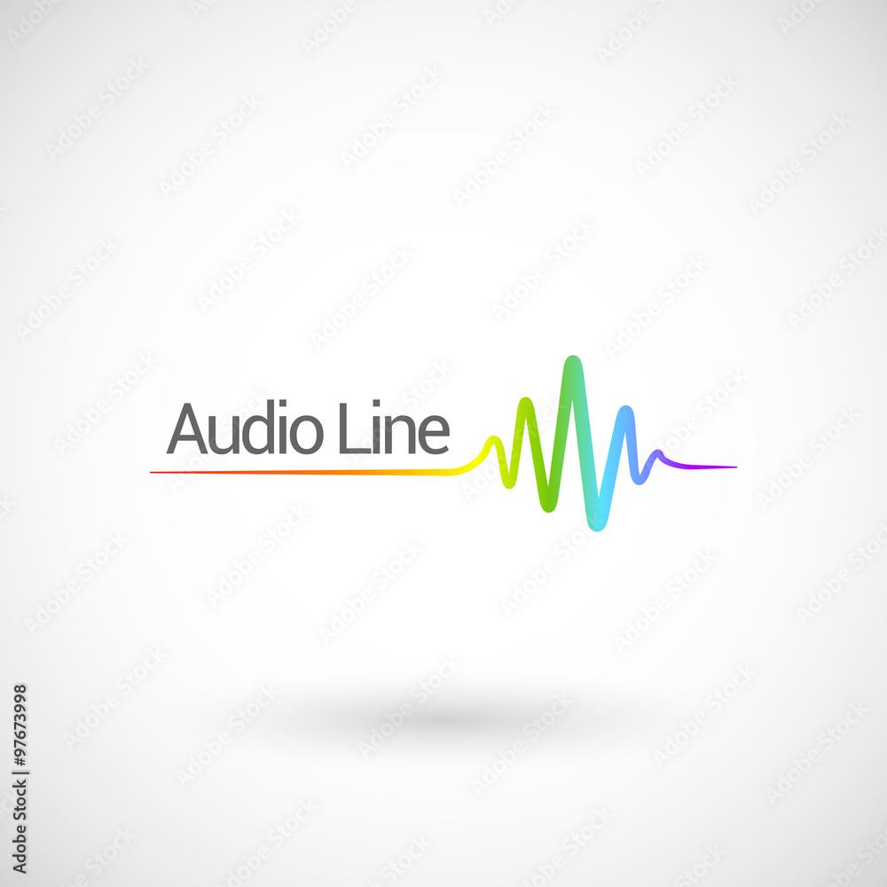 Sound & Audio Waves, vector logo design template. Stock Vector | Adobe ...