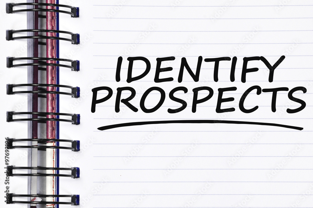 identify prospects words on spring note book Stock Photo | Adobe Stock