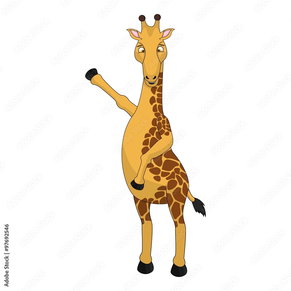 Giraffe Cartoon Vector Stock Vector | Adobe Stock
