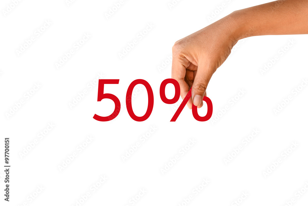 50% of the human hand Stock Photo | Adobe Stock