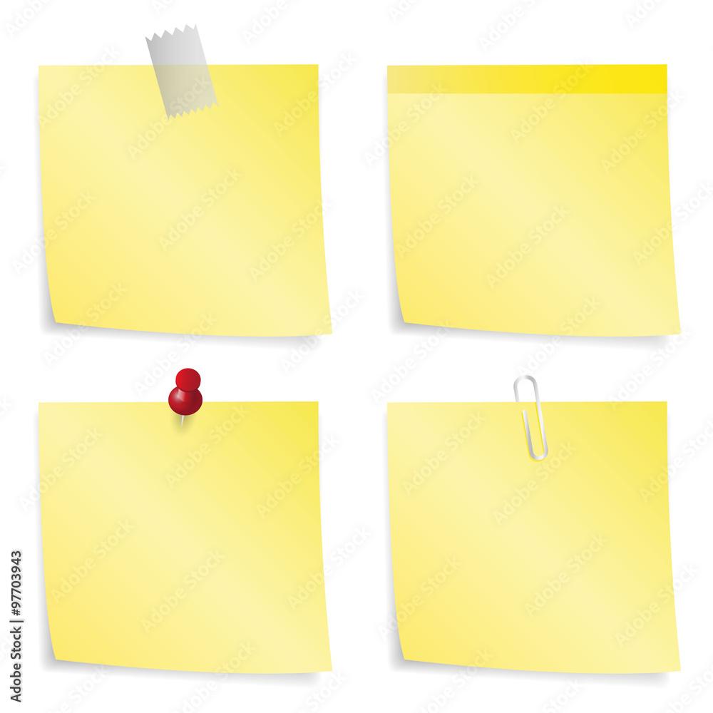 Sticky Notes Set Stock-Vektorgrafik | Adobe Stock