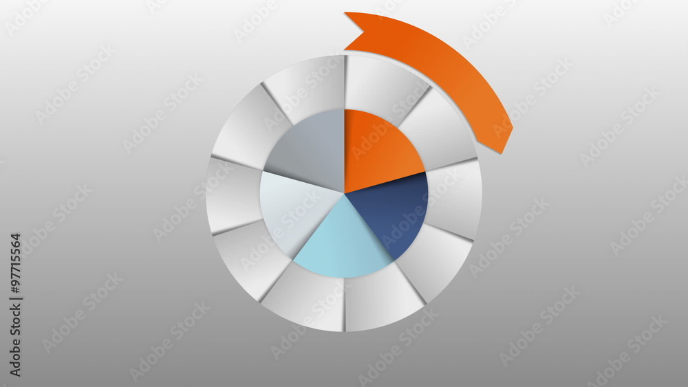 Circle diagram five result category chart for presentation.version 2 ...