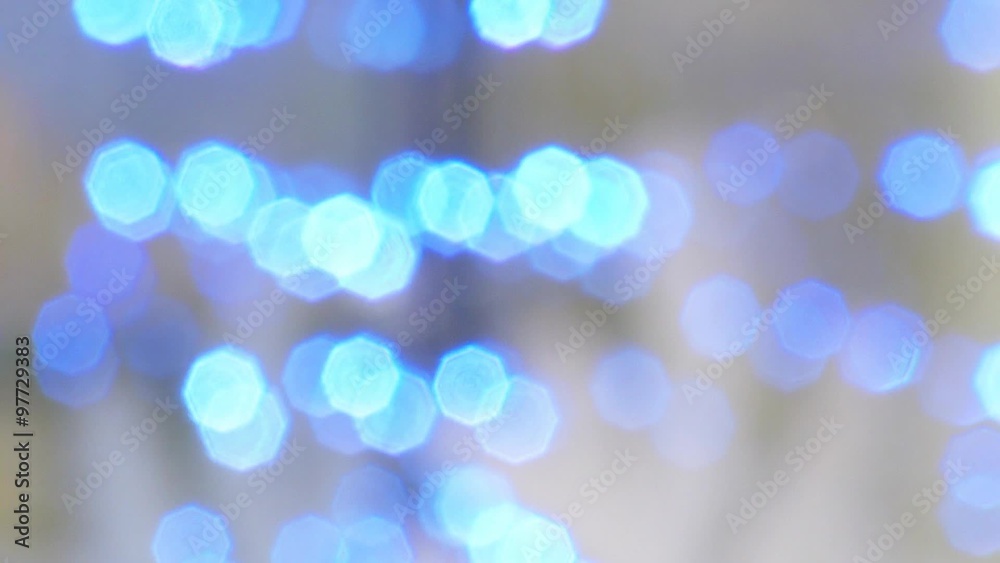Blue blinking bokeh Stock Video | Adobe Stock