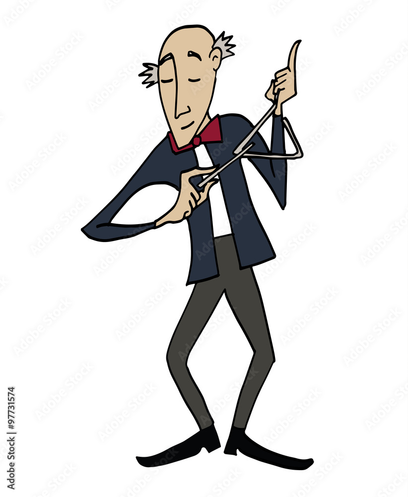 Playing The Triangle Instrument