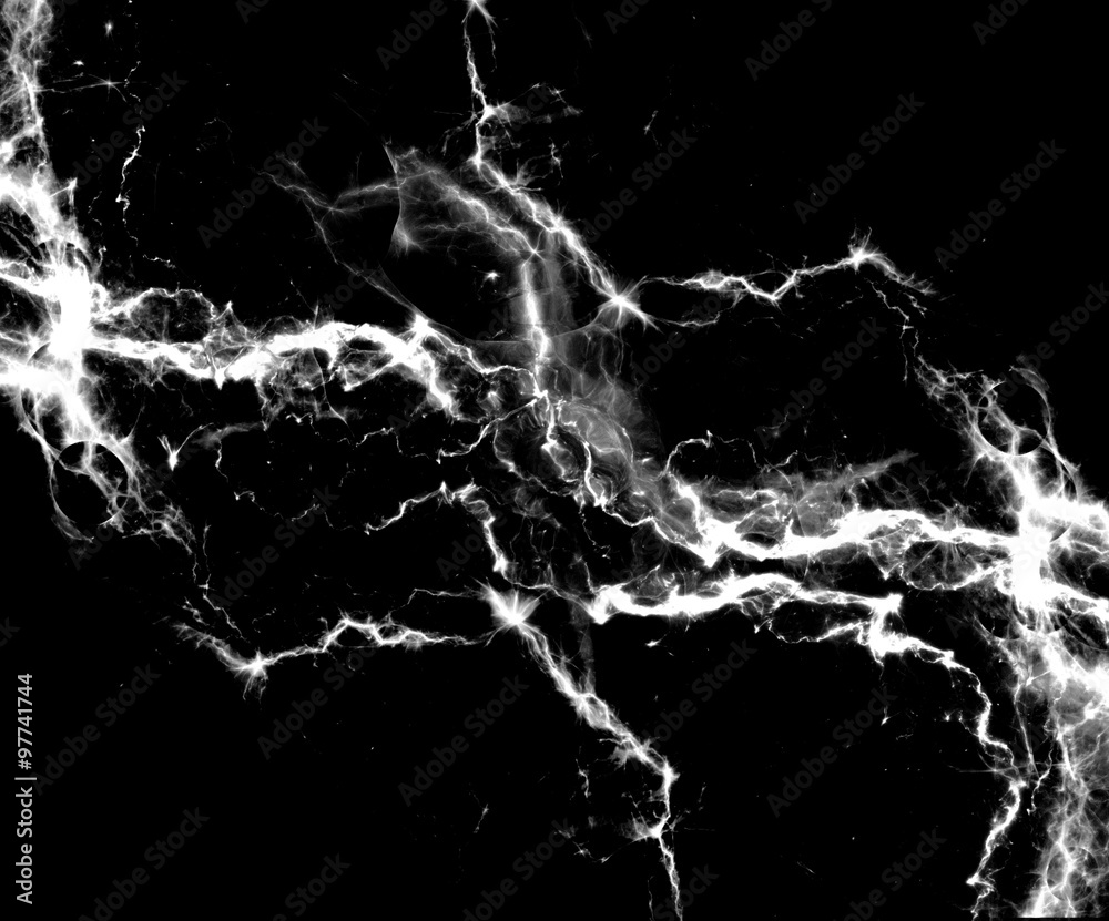 Black and white light thunder Stock Illustration | Adobe Stock