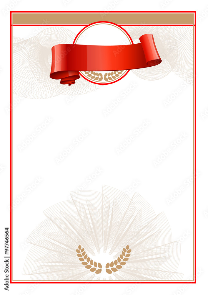 Certificate. Award background. Gift voucher. Template diplomas currency ...