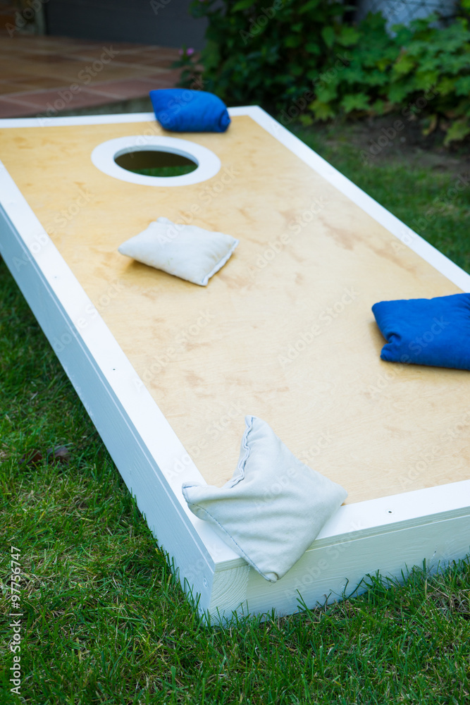 Cornhole Game Board Bean Bag Toss Stock Photo | Adobe Stock