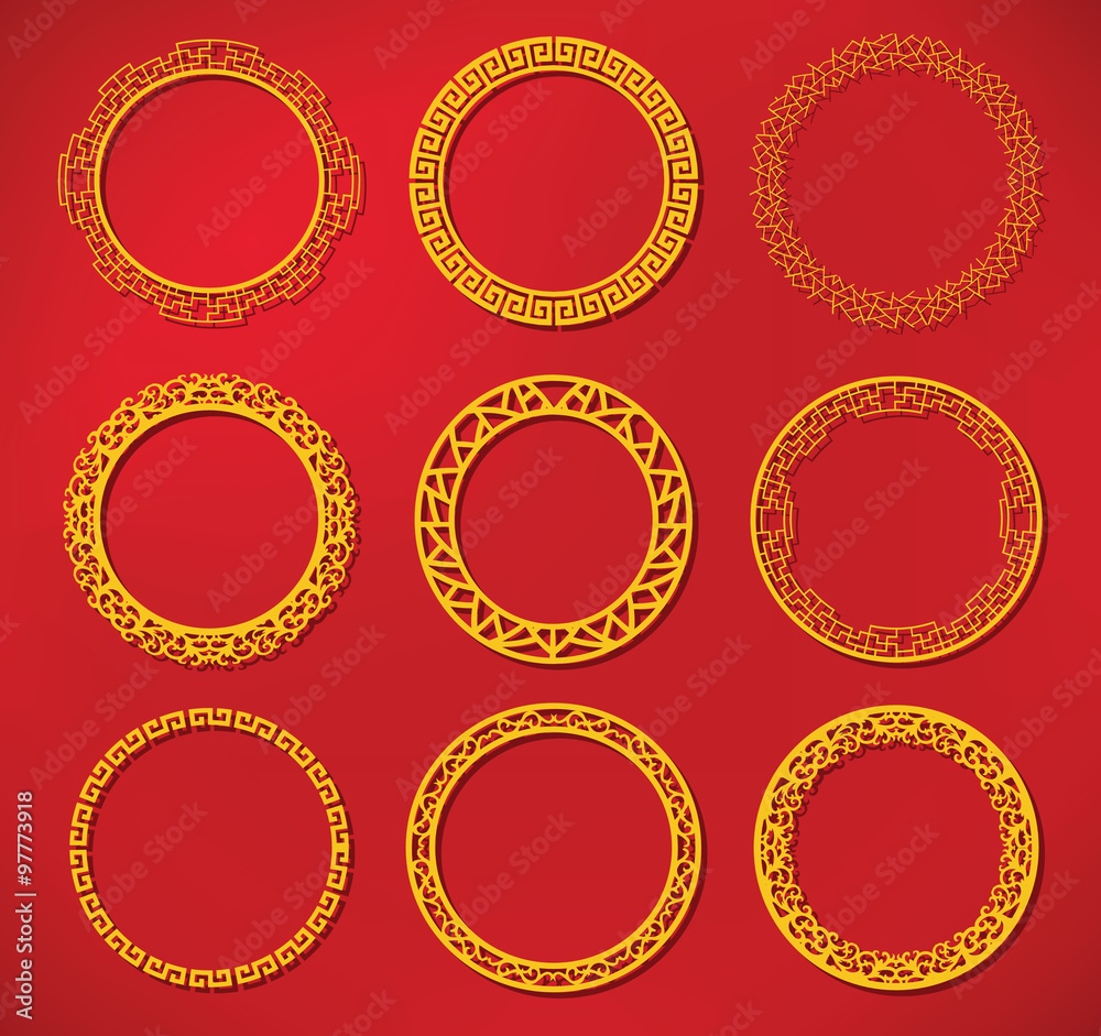 chinese frame Stock Vector | Adobe Stock
