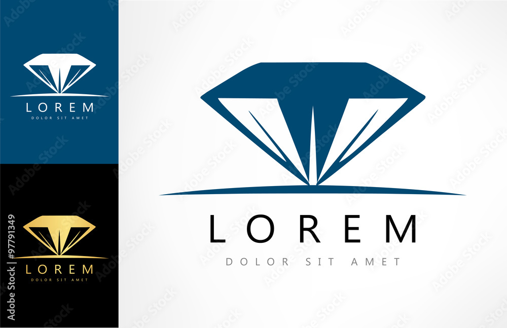 diamond logo Stock Vector | Adobe Stock