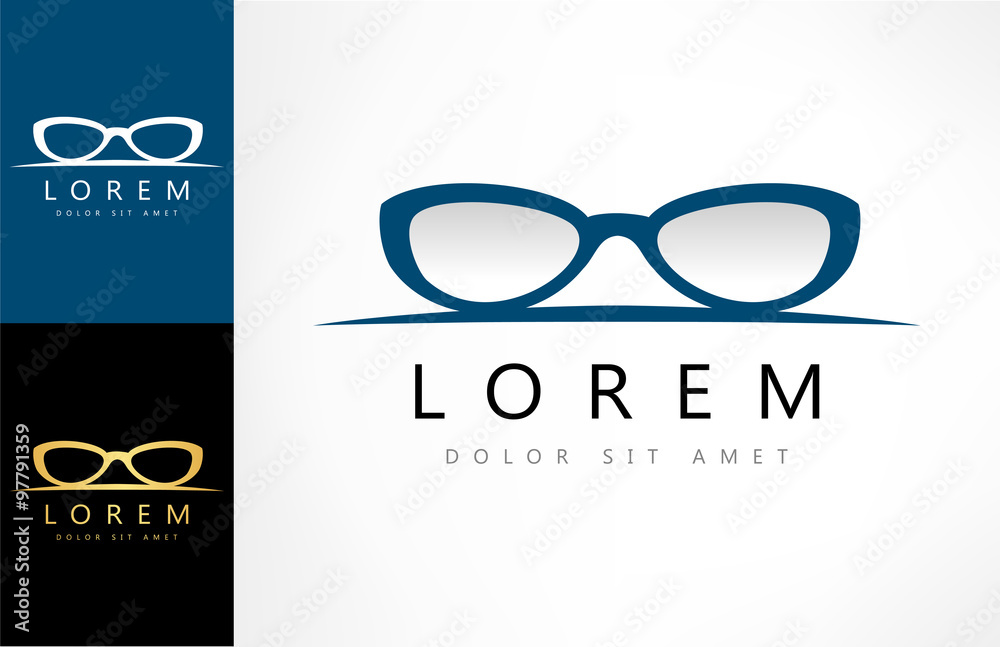 Eyeglasses logo Stock Vector | Adobe Stock