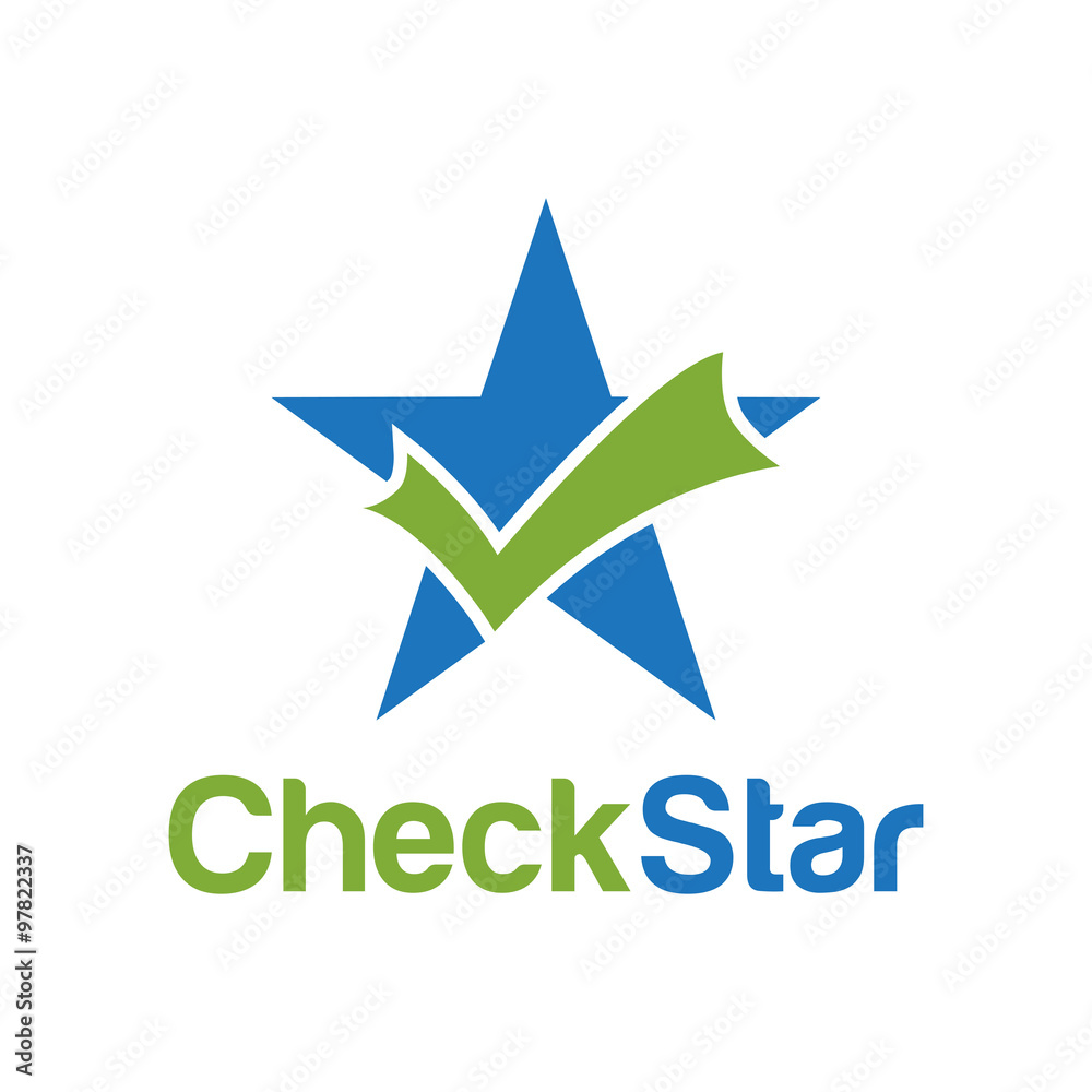 vector check star logo icon Stock Vector | Adobe Stock