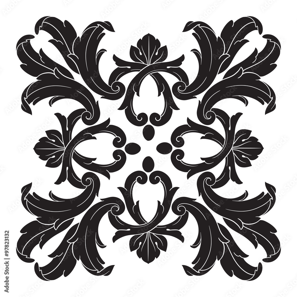 Frame Damask Print