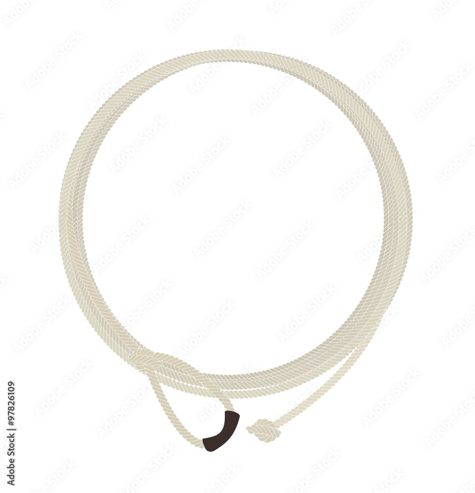 Wild west cowboy lasso illustration Stock Vector | Adobe Stock