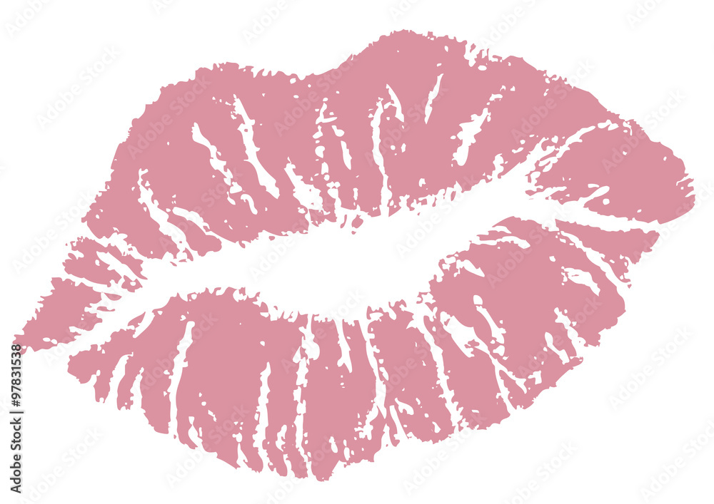 pink kiss Stock Vector | Adobe Stock