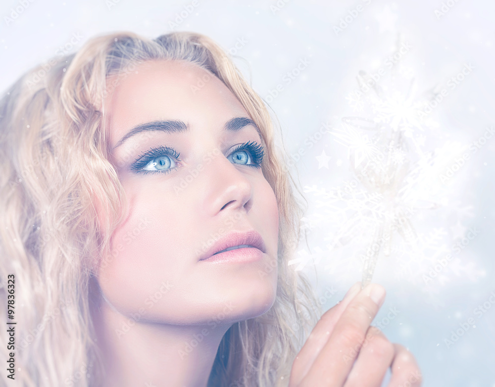 Beautiful snow queen Stock Photo | Adobe Stock