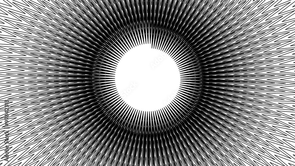 Spiral hypnotic animation. Black and white looping. animation. Stock ...